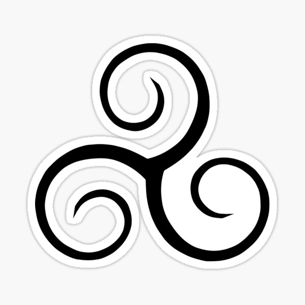 "Triskele (Three Legs) Celtic Symbol" Sticker by GemPearl | Redbubble