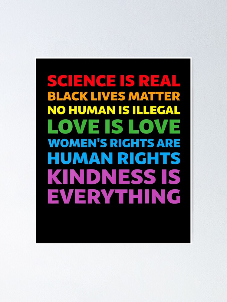 "LGBTQ Science Is Real Gay Pride Black Lives Matter" Poster for Sale by ...