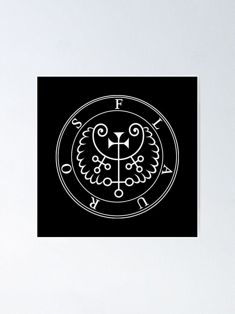 "Flauros - Goetia (white)" Poster for Sale by Shadow-Kingdom | Redbubble