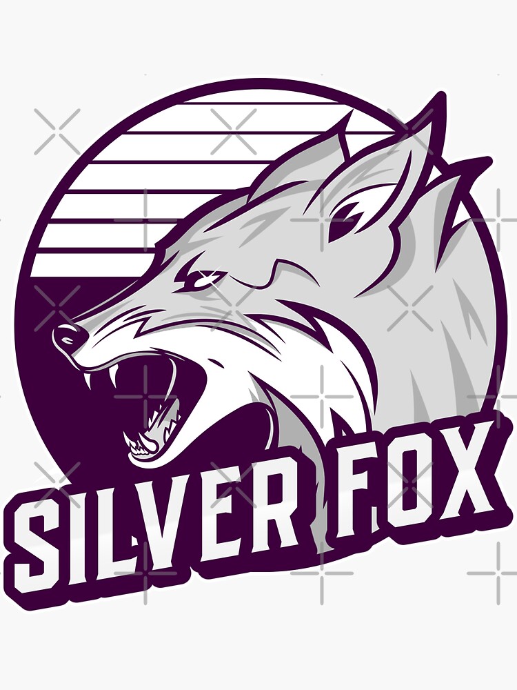 "Silver Fox" Sticker by FreckleFace01 | Redbubble