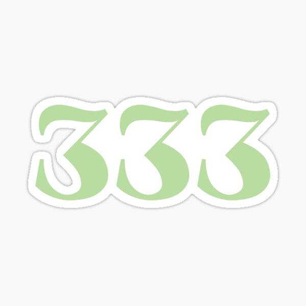 "333 ANGEL NUMBERS " Sticker by thesehipsdolie | Redbubble