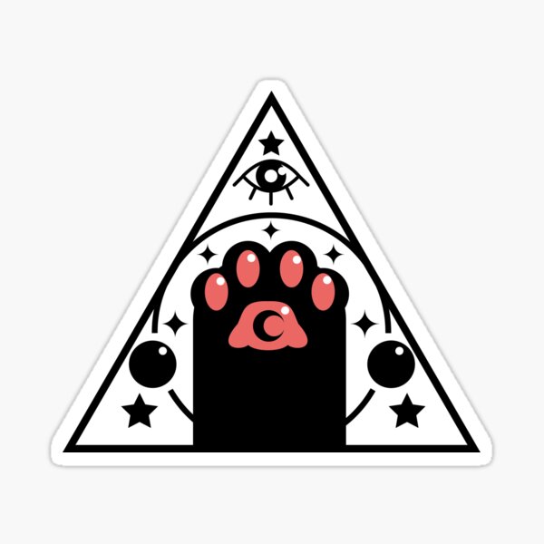 "Goth Occult Cat Paw" Sticker for Sale by DurianDesign | Redbubble