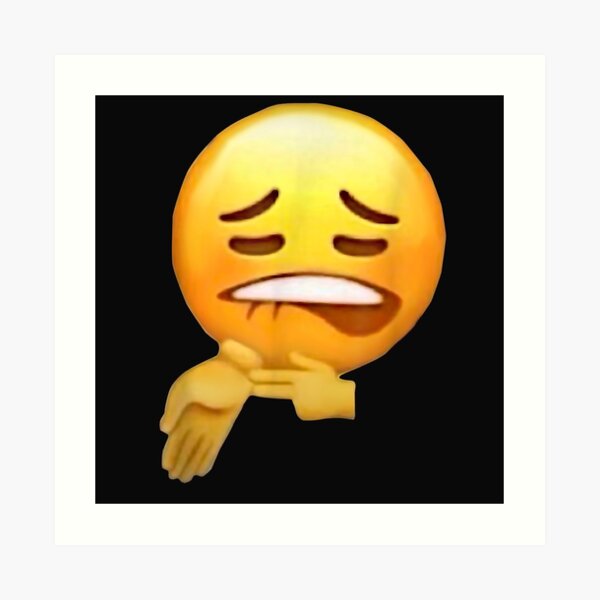 "Sheesh Face Meme With Biting Lip And Arm Pointing" Art Print for Sale ...