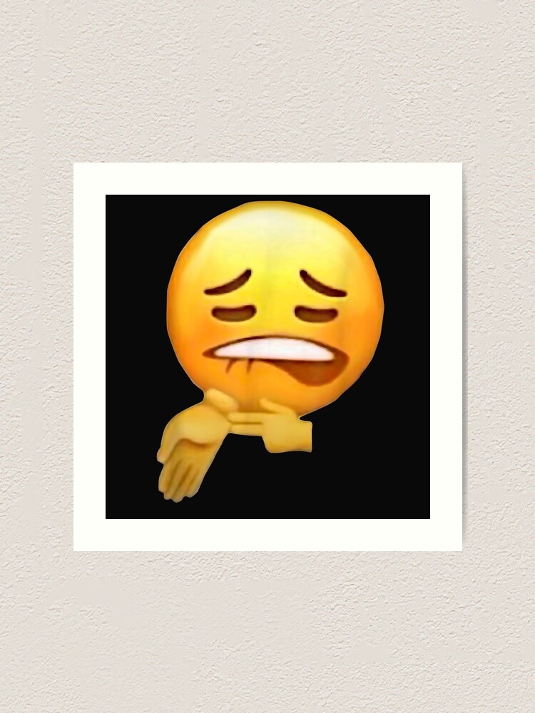 "Sheesh Face Meme With Biting Lip And Arm Pointing" Art Print for Sale ...