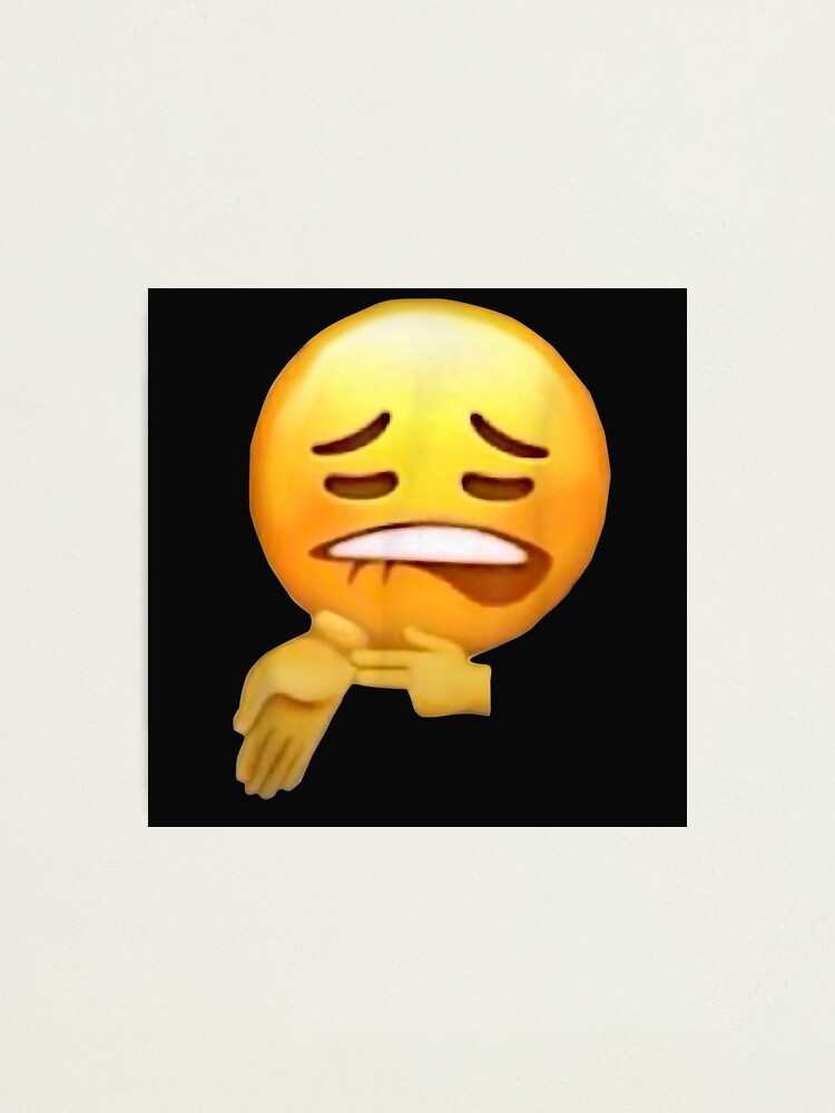 "Sheesh Face Meme With Biting Lip And Arm Pointing" Photographic Print ...