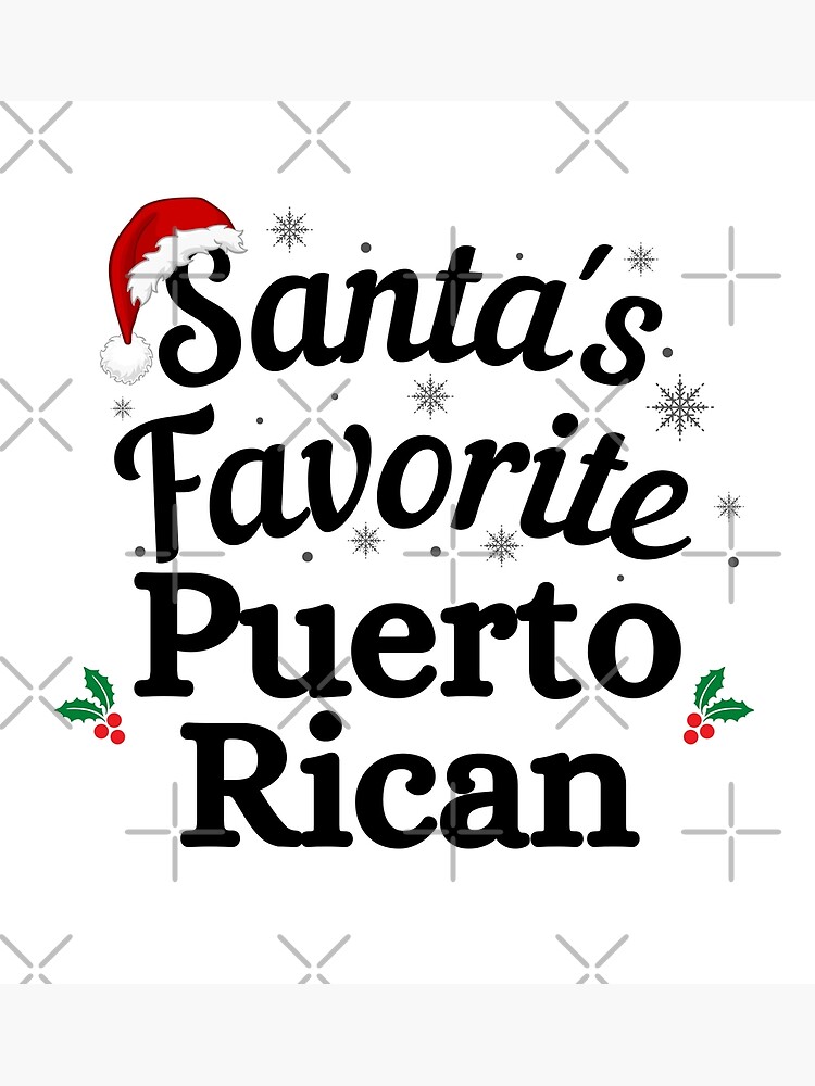 Póster «Puertorriqueño favorito de Santas (texto negro) - Navidad de ...