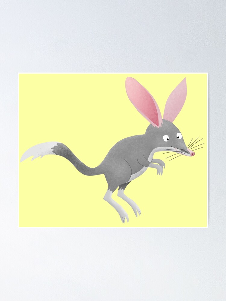 "Cute happy Australian bilby cartoon" Poster by FrogFactory | Redbubble