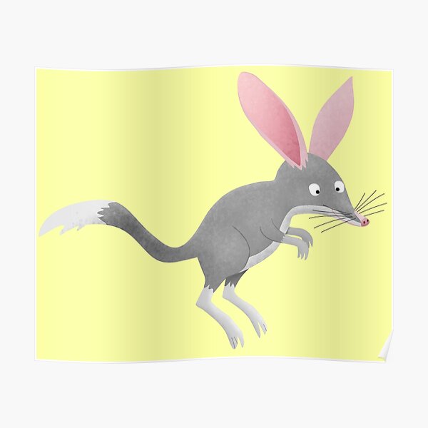 "Cute happy Australian bilby cartoon" Poster by FrogFactory | Redbubble