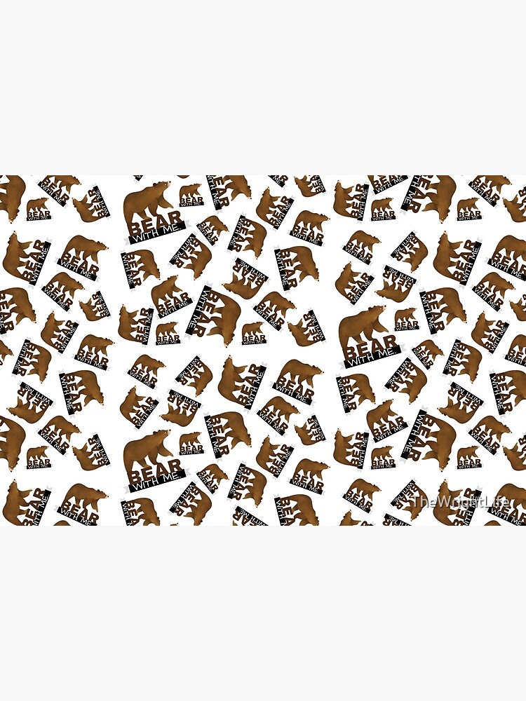 Bear with me - I love bears - Animal puns Bath Mat sold by DaviHansen ...