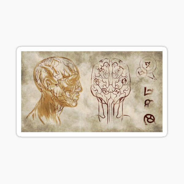 "Pathologic 2 Steppe Anatomy Diagram of the Brain" Sticker for Sale by ...
