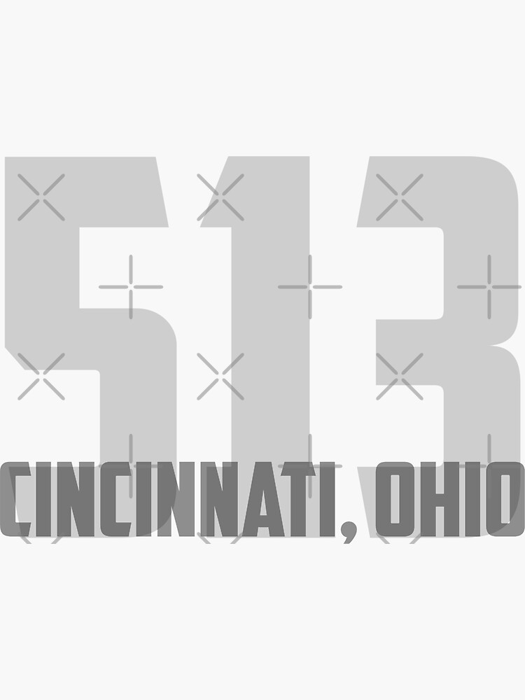 "Cincinnati, Ohio 513" Sticker for Sale by Ashleylcoop | Redbubble