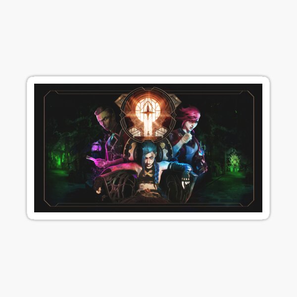 "Silco Jinx Vi Arcane" Sticker by Sunkuyuq | Redbubble