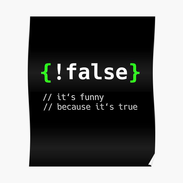 Retro False Funny Coding Programmer T Computer Programming Poster By Tnmankdesign