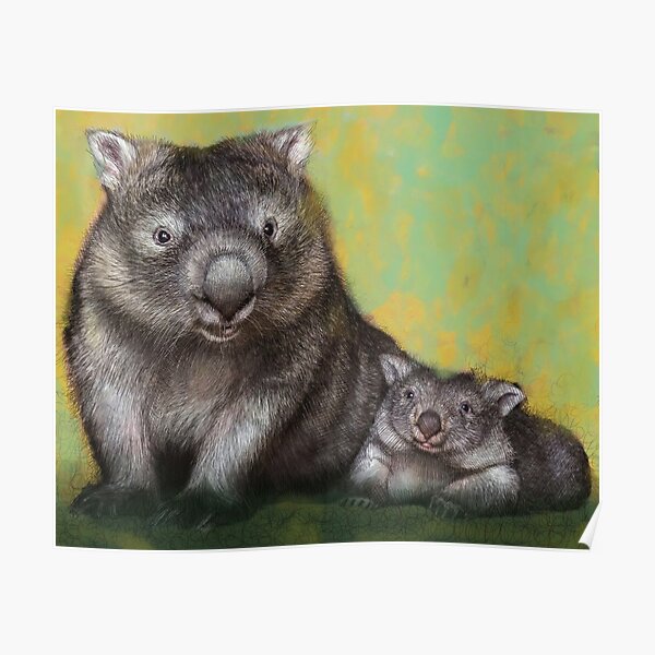 "The Portrait of a Warm Wombat Family" Poster by LanLanGallery | Redbubble