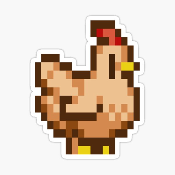 "Stardew Chicken" Sticker by boozyprintz | Redbubble