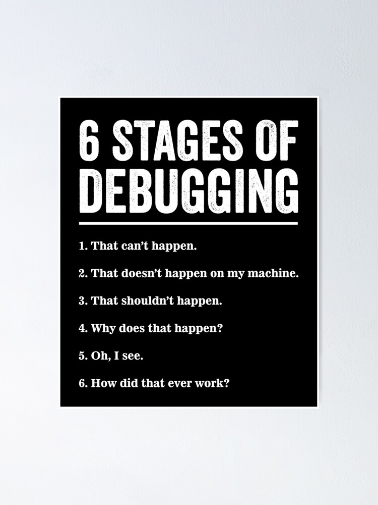 "Retro Debugging Bug Coding Computer Programmer" Poster by LPDankdesign ...