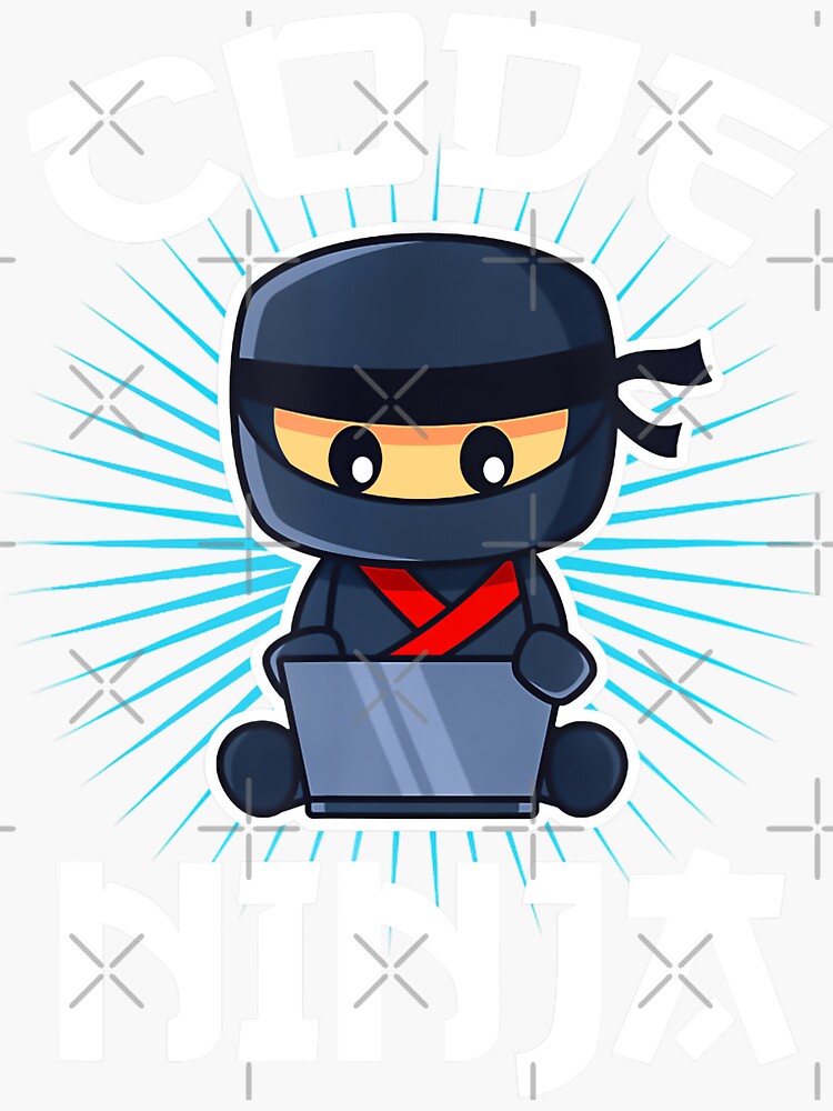 Retro Code Ninja Programmer Coder Computer Programming Coding Sticker By Tnmankdesign Redbubble