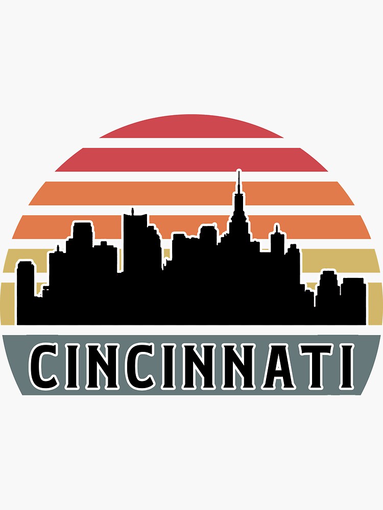 "Cincinnati skyline" Sticker by Us-nature | Redbubble