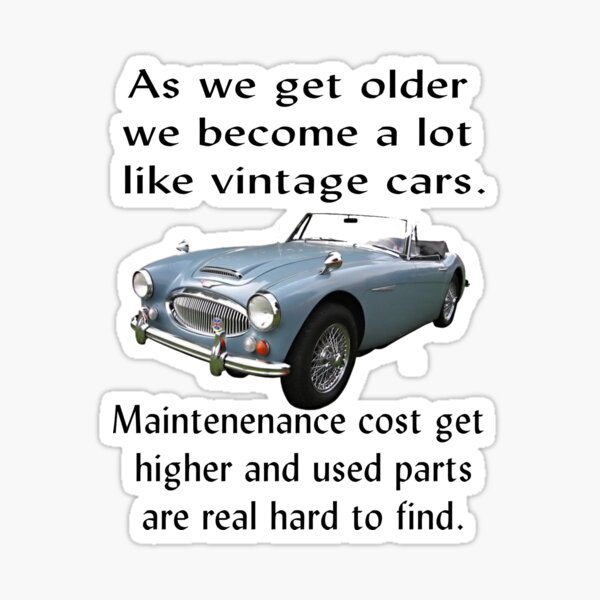 "Vintage or Old age" Sticker for Sale by NicoleK-design | Redbubble