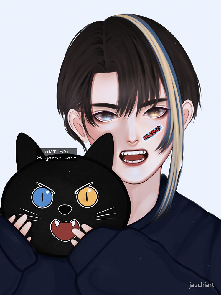 "Cat Boy" Sticker by jazchiart | Redbubble