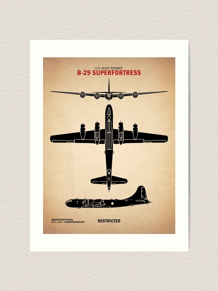 "WW2 B29 Identification Chart" Art Print for Sale by rogue-design ...