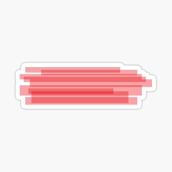 "Art Shape Red Line Stripe" Sticker by jinoart | Redbubble