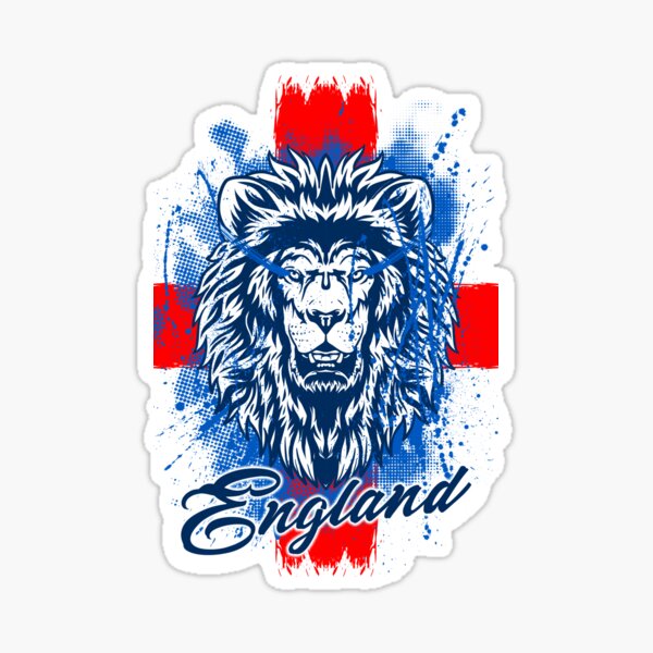 "English National Symbol, the Lion with the England flag" Sticker for ...