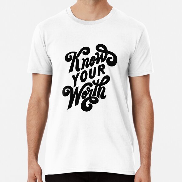 "Tshirt templates black white calligraphic faces decor" Premium T-Shirt ...