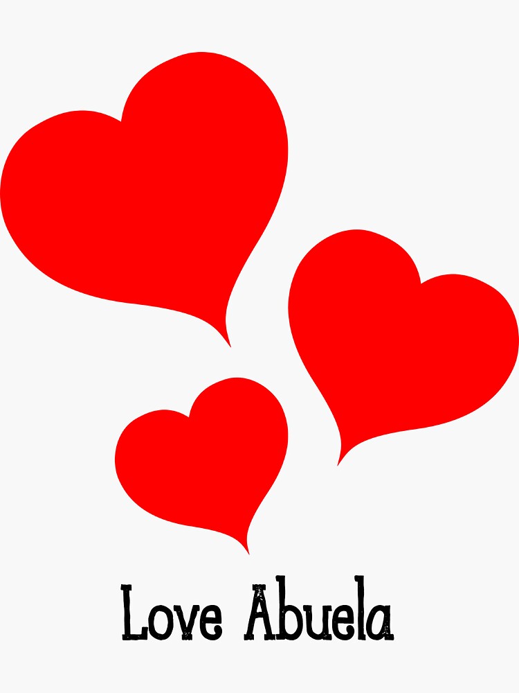 "Love Abuela - Spanish Grandma Grandmother - personalized" Sticker by ...