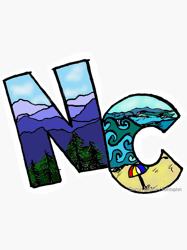 "North Carolina" Sticker for Sale by sarahmarie42 | Redbubble