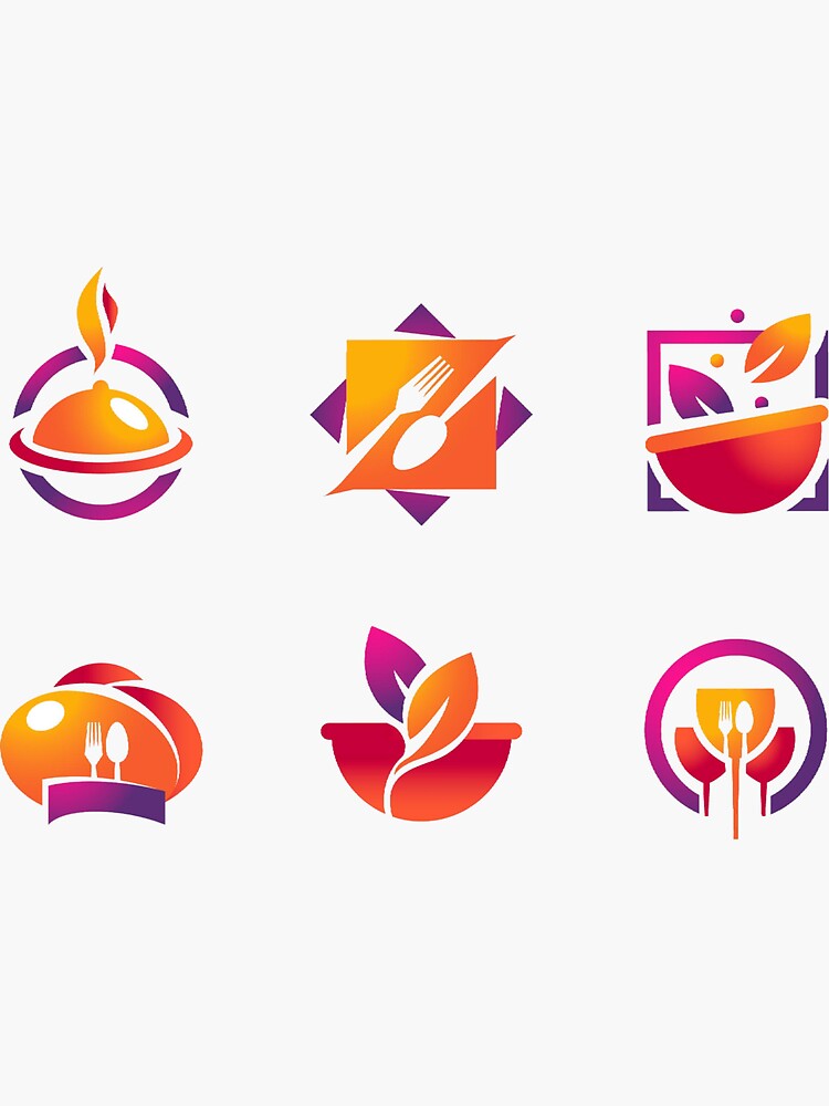 "Food, Delicacy, Catering sticker pack" Sticker by yslash | Redbubble