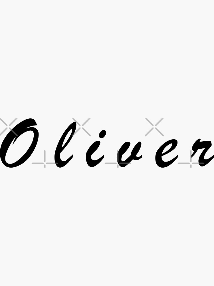 "Oliver name" Sticker for Sale by gmstockstudio | Redbubble
