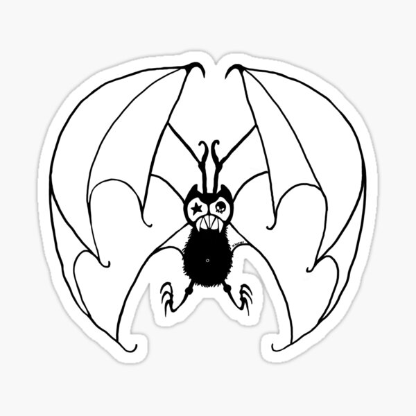 "Milo The Bat Old School Cartoon" Sticker for Sale by kikoeart | Redbubble