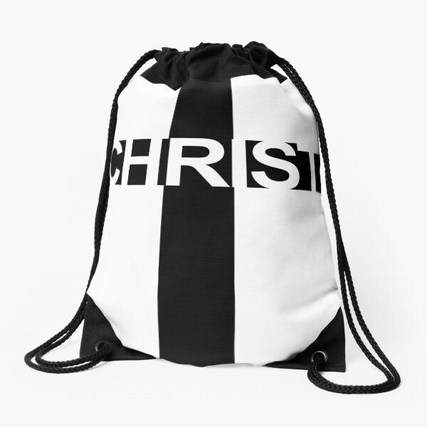 "Christ - Word On A Christian Cross" Drawstring Bag for Sale by ...