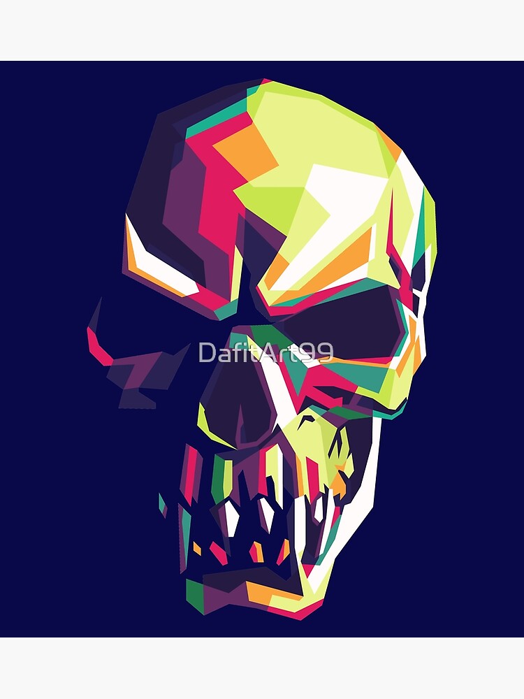 "Polygon Vector Skull " Poster for Sale by DafitArt99 | Redbubble