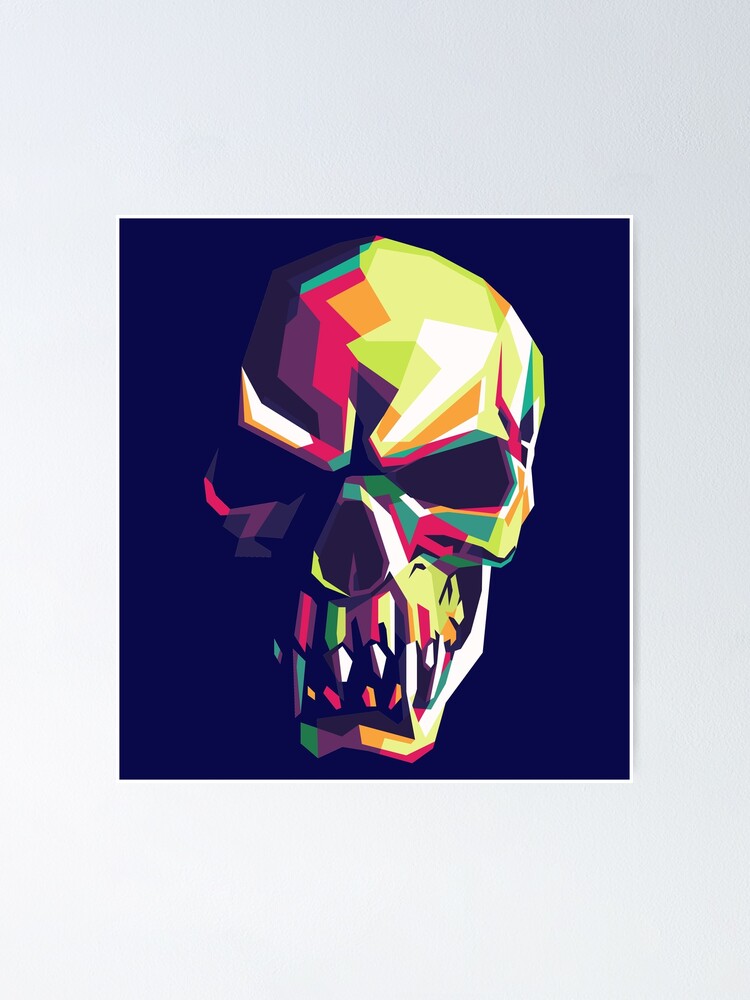 "Polygon Vector Skull " Poster for Sale by DafitArt99 | Redbubble