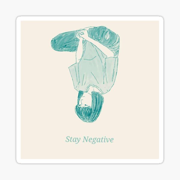 "Mental Health Stay Negative motivational art with word poster, sticker ...