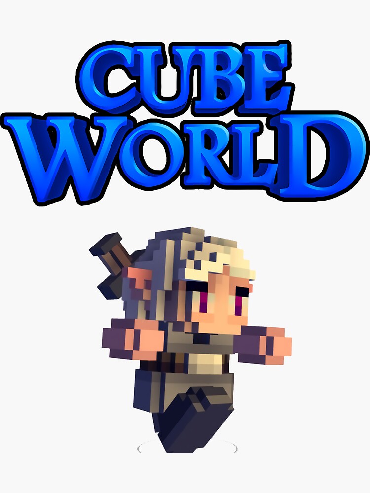 "Cube World Logo" Sticker for Sale by VelocityLP | Redbubble