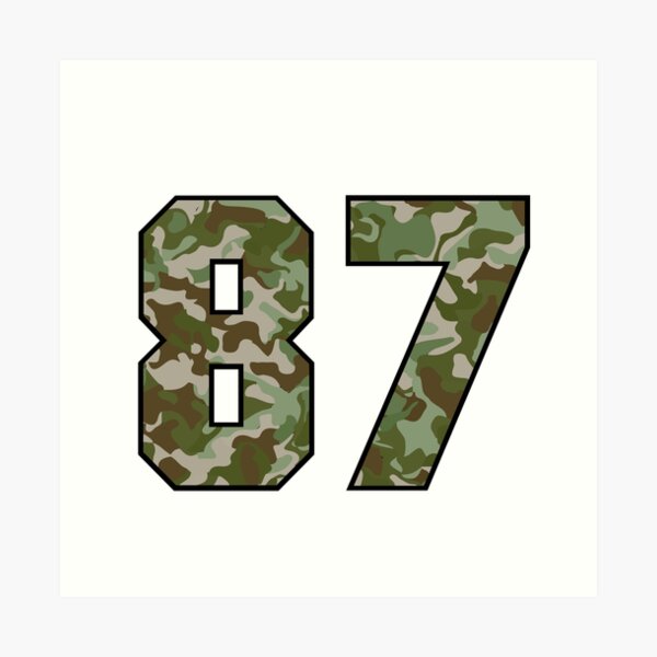 "Army Camo Number eighty-seven Veteran Lucky Number 87" Art Print for ...