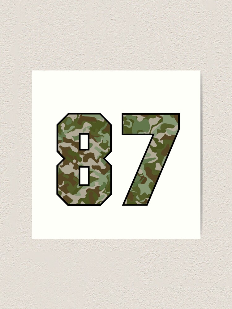 "Army Camo Number eighty-seven Veteran Lucky Number 87" Art Print for ...