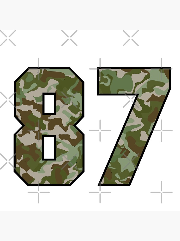 "Army Camo Number eighty-seven Veteran Lucky Number 87" Art Print for ...