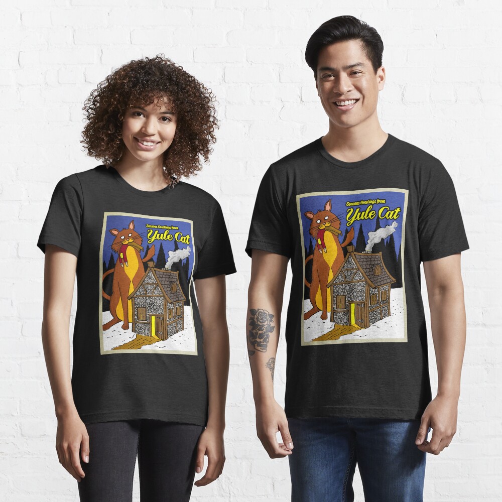 "Yule Cat" T-shirt for Sale by mongreldesigns | Redbubble | christmas t ...