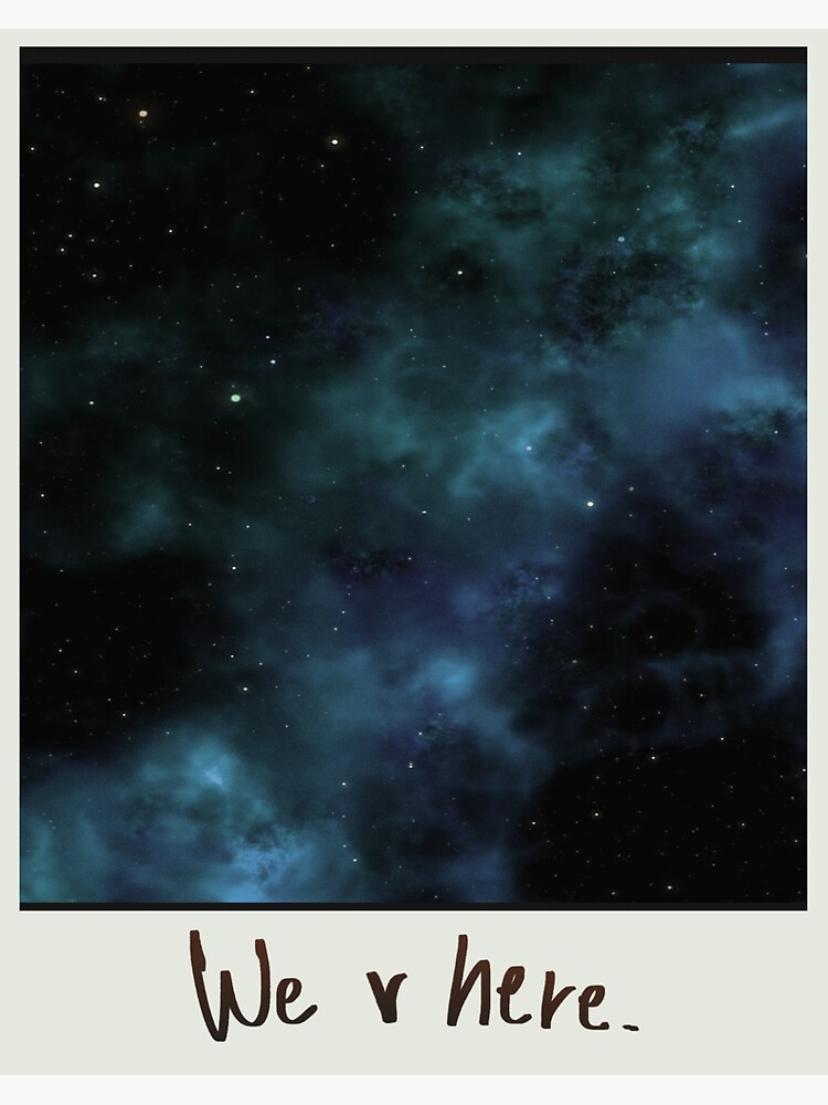 "We r here." Sticker for Sale by Jhoarts | Redbubble