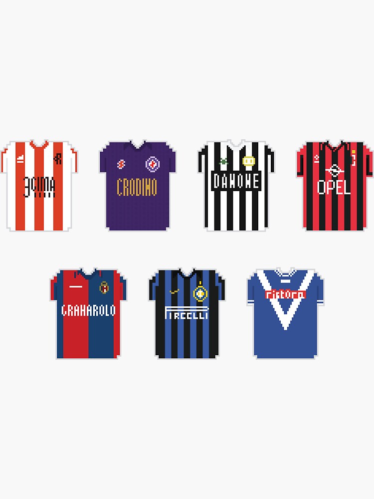 "Roberto Baggio Club Kits" Sticker by ccamb00 | Redbubble