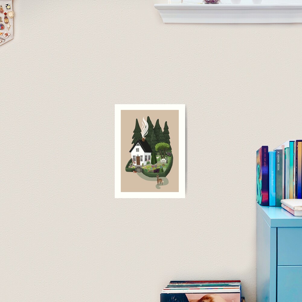 "Forest Cottage" Art Print for Sale by Art-by-Celdi | Redbubble
