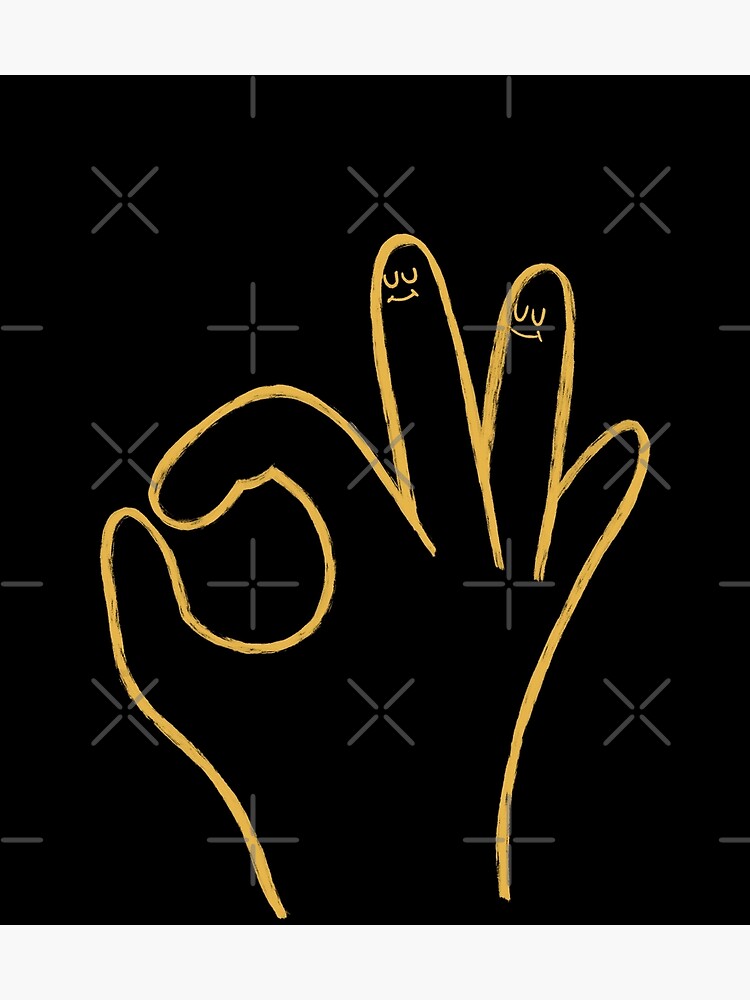 "Finger spelling OK in Sign Language. ASL concept" Poster by ...