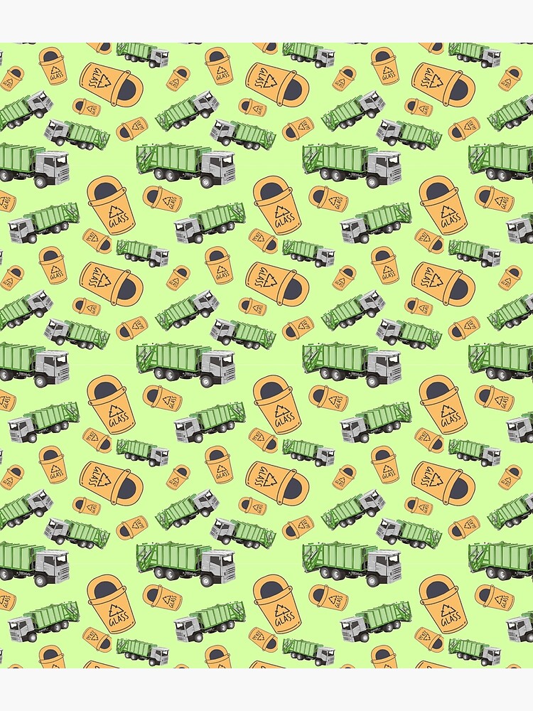 Recycling Garbage Truck Pattern Truck Vehicle Patterns Backpack sold by ...