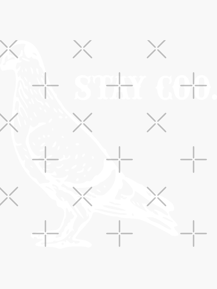 "Stay Coo, Funny Pigeon, Cute Bird Meme, Cool Bird " Sticker for Sale ...