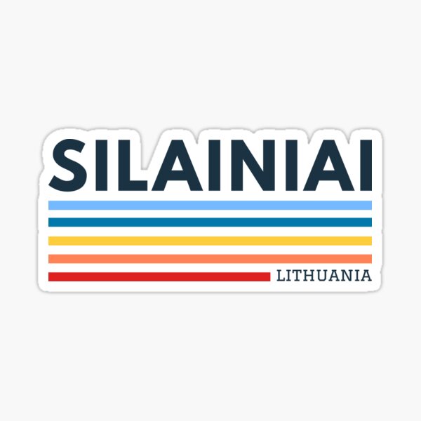 "Silainiai Lithuania" Sticker for Sale by europelines | Redbubble