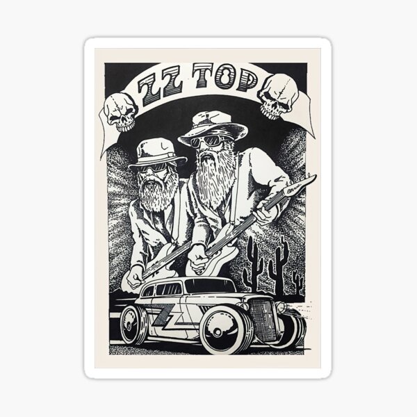 "ZZ Top" Sticker by bravorodmyr | Redbubble
